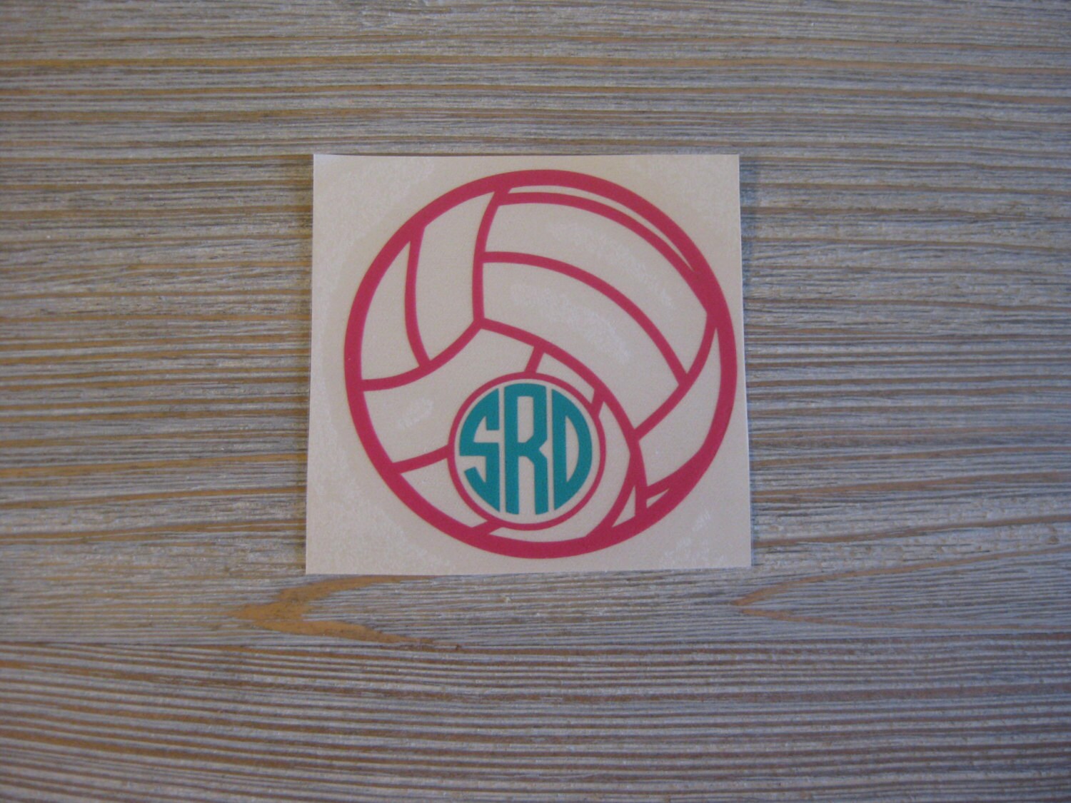 Volleyball Monogram Car Decal - Monogram Volleyball Car Decal ...