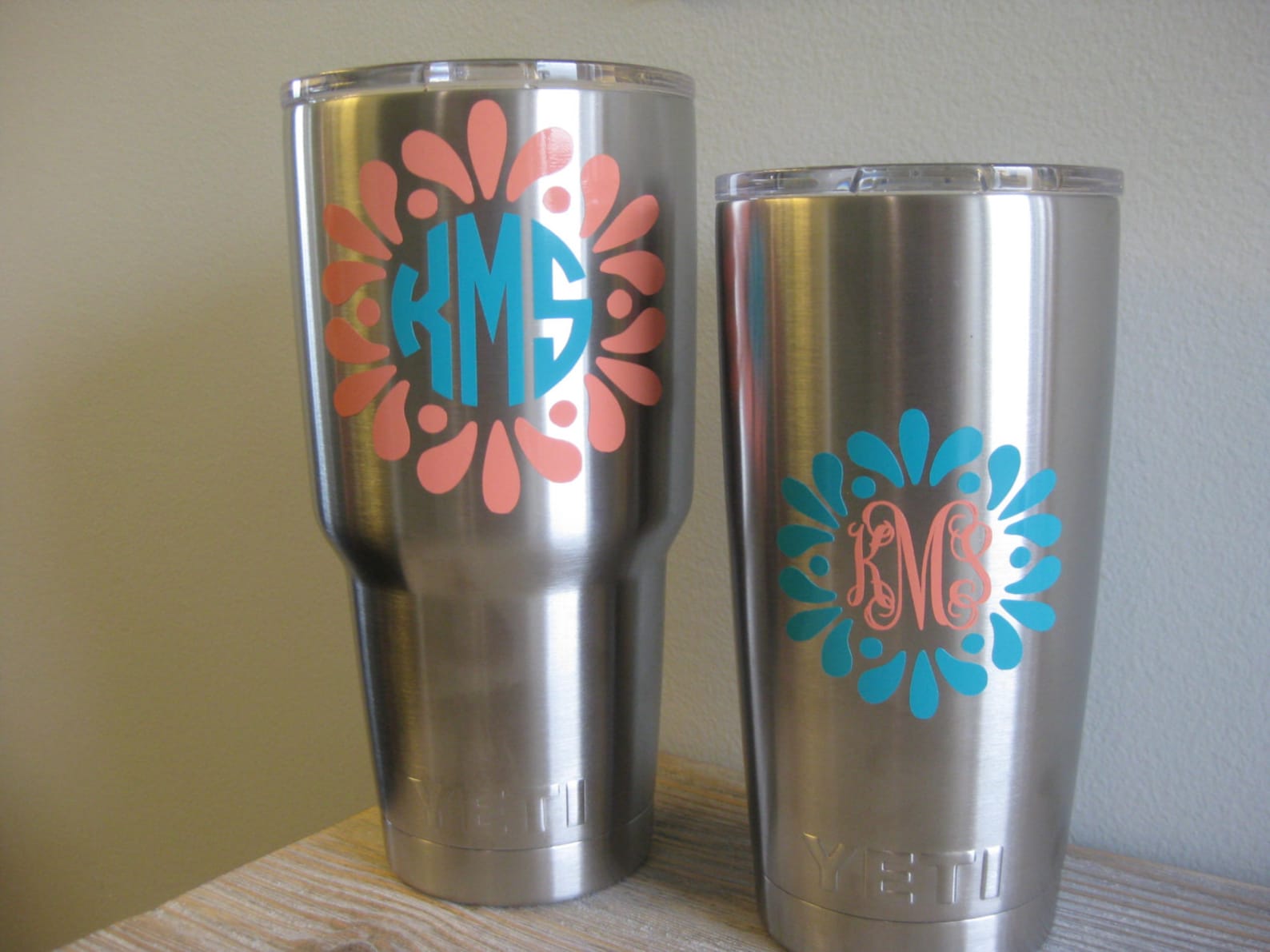 Yeti Monogram Decal Yeti Decal Monogram Decal Yeti | Etsy