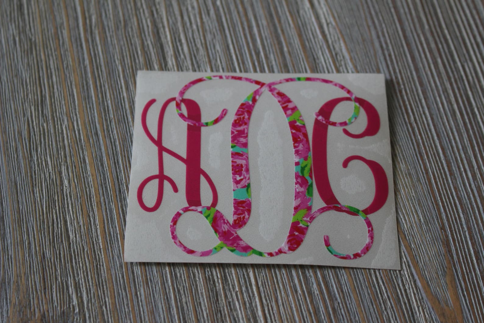 Vine Monogram Car Decal Monogram Vine Car Decal Monogram - Etsy