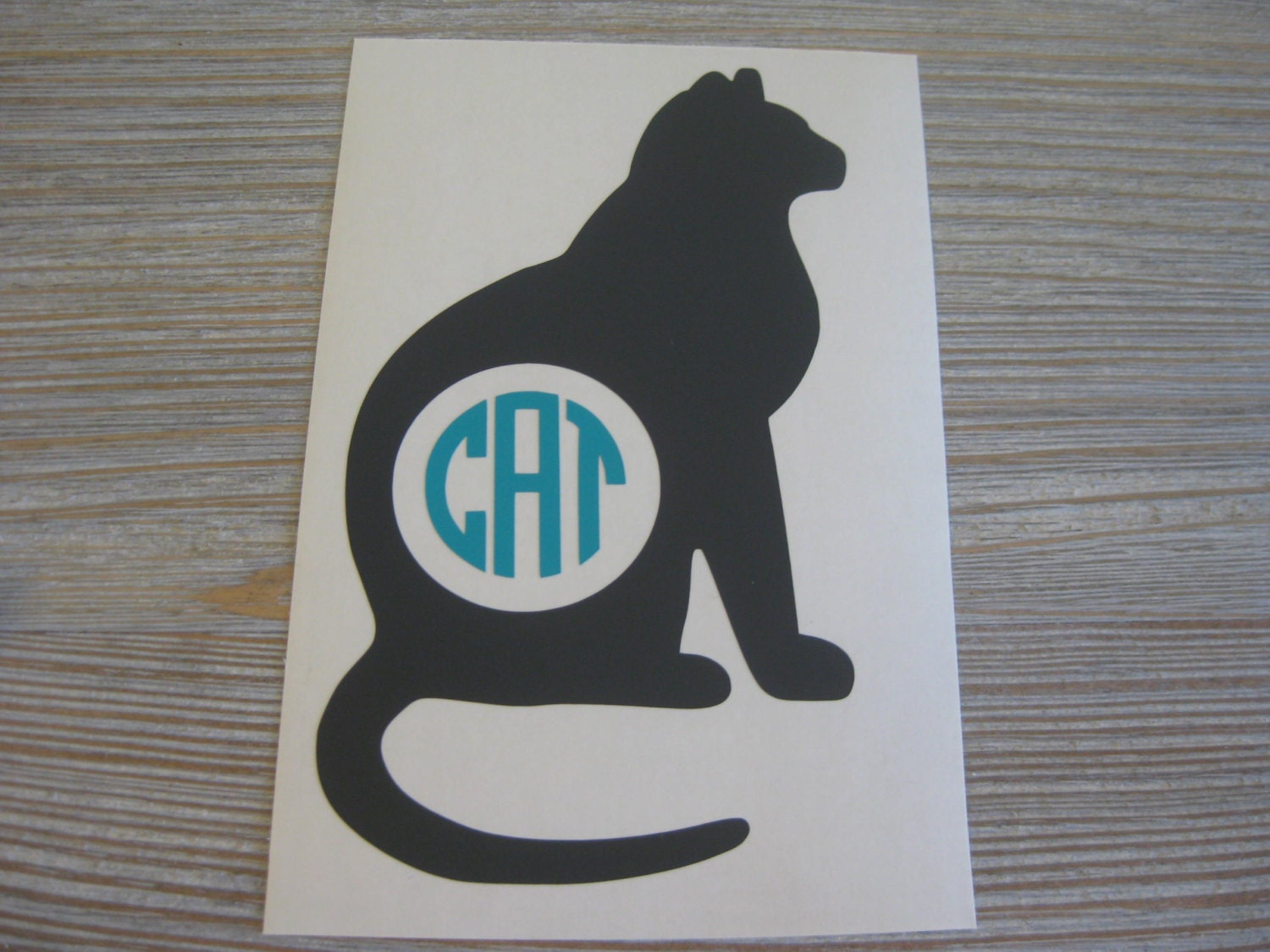 Cat Monogram Car Decal Monogram Cat Car Decal Monogram Car - Etsy