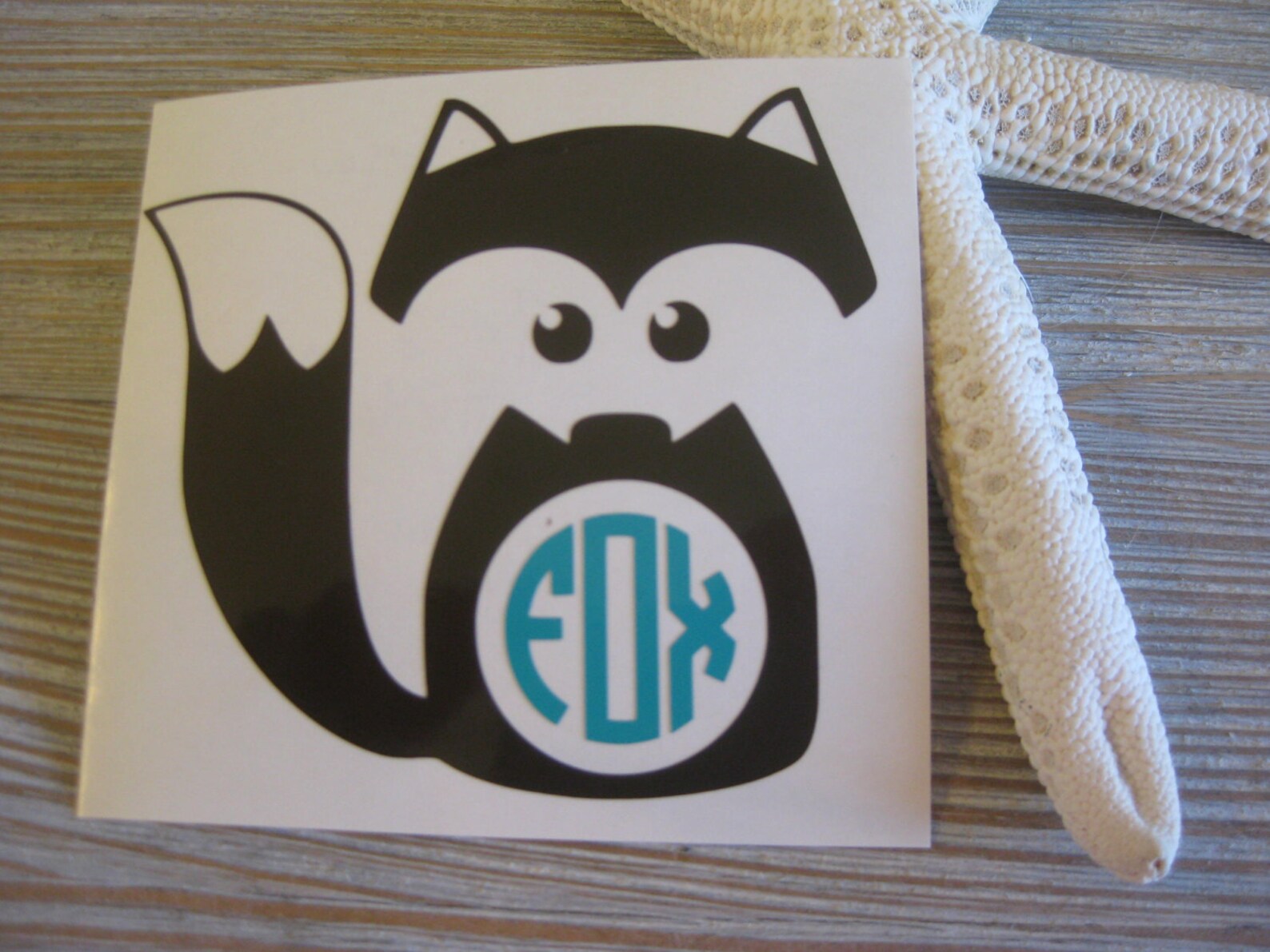 Monogram Decal Fox Decal Fox Car Decal Monogram Fox - Etsy