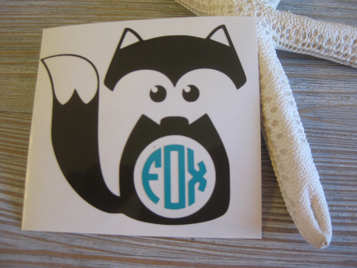 Monogram Decal Fox Decal Fox Car Decal Monogram Fox - Etsy