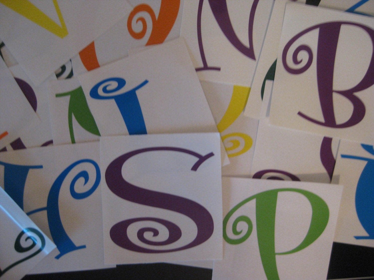 Single Letter Monogram Car Decal Monogram Single Letter Car - Etsy