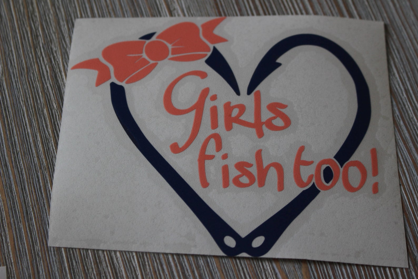 Fish Decal Girls Fish Too Decal Fish Hook Decal Girls - Etsy