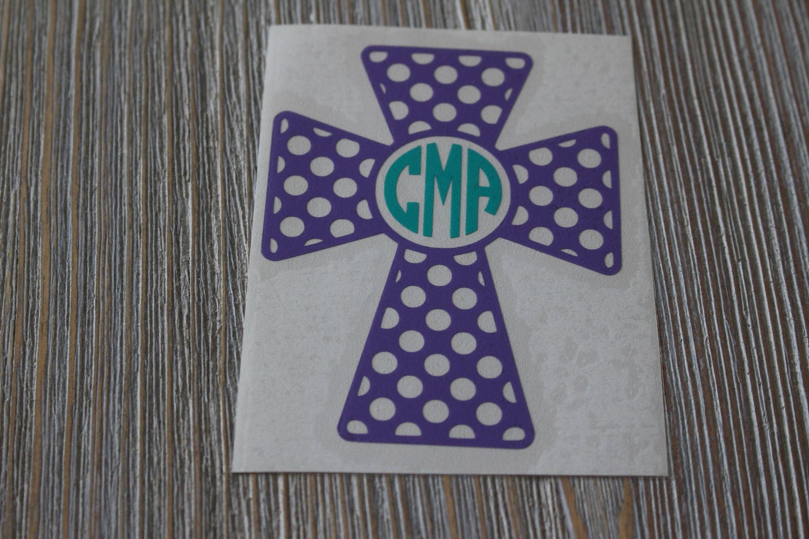 Cross Monogram Car Decal Monogram Cross Car Decal Monogram - Etsy