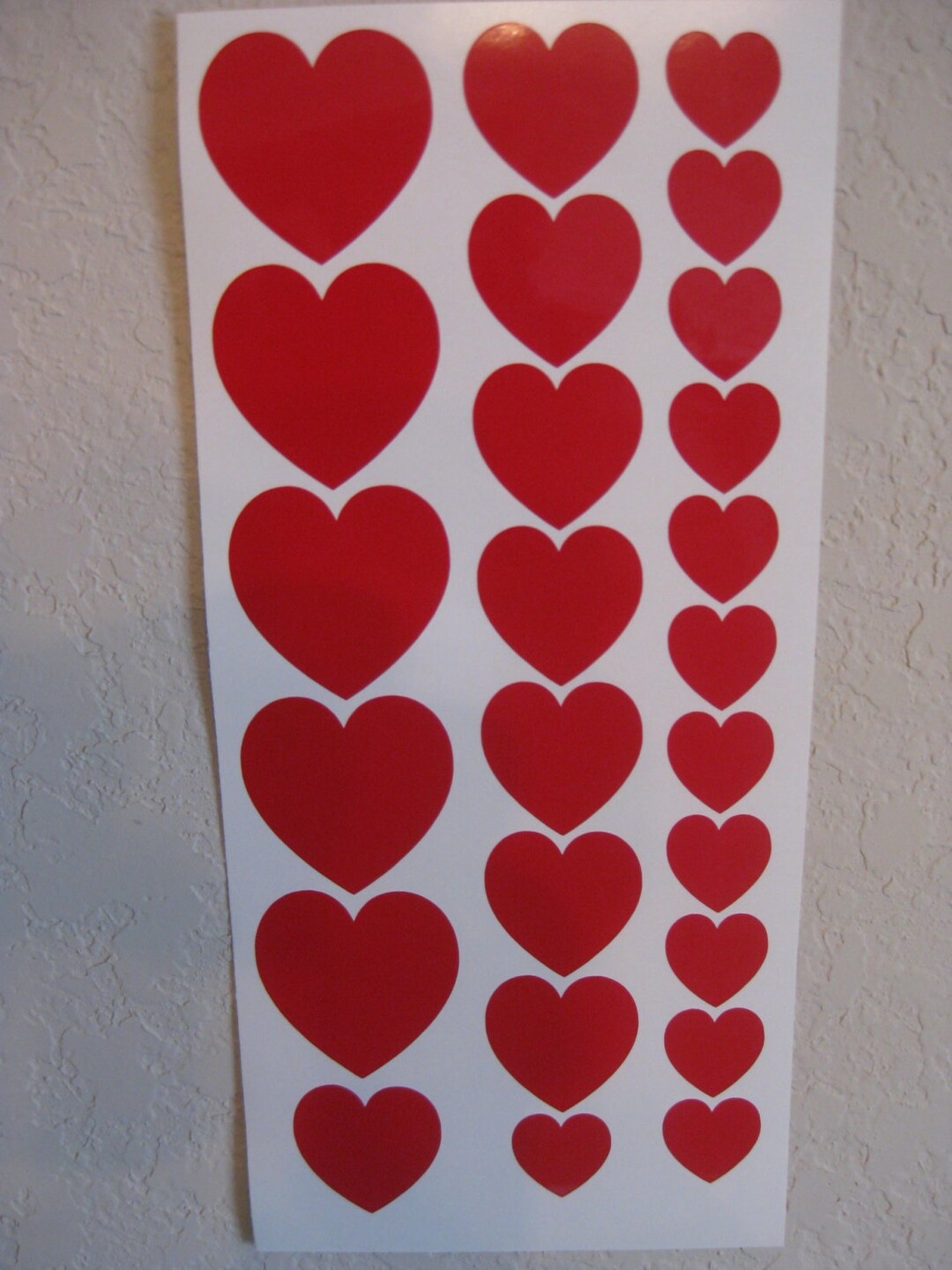Heart Decal Sheet of Heart Decals Valentine Heart Decals - Etsy