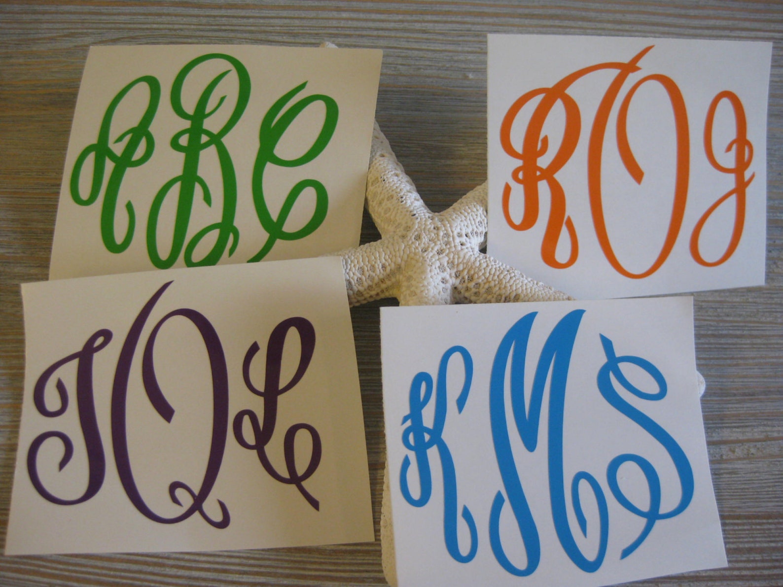 Monogram Car Decal Monogram Decal Car Decal Monogram - Etsy