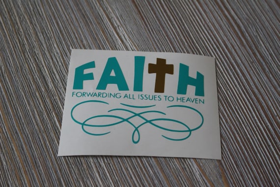 Faith Decal Faith Car Decal Christian Car Decal - Etsy