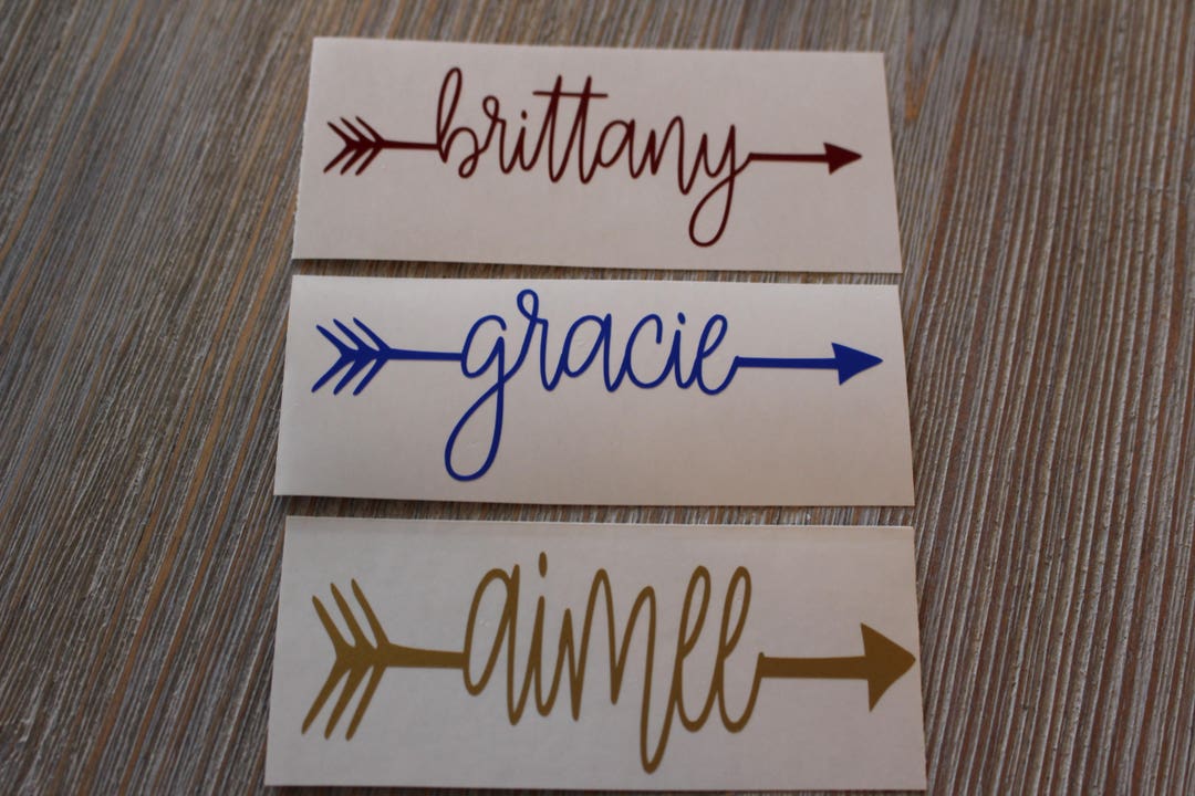 Arrow Name Decal - Name Decal - Arrow Decal - Personalized Arrow Decal ...