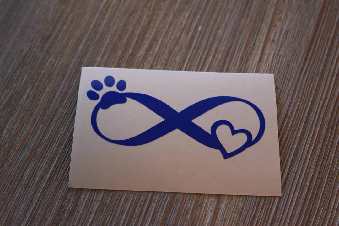 Infinity Pet Decal Paw Print Decal Dog Decal Love Dog - Etsy