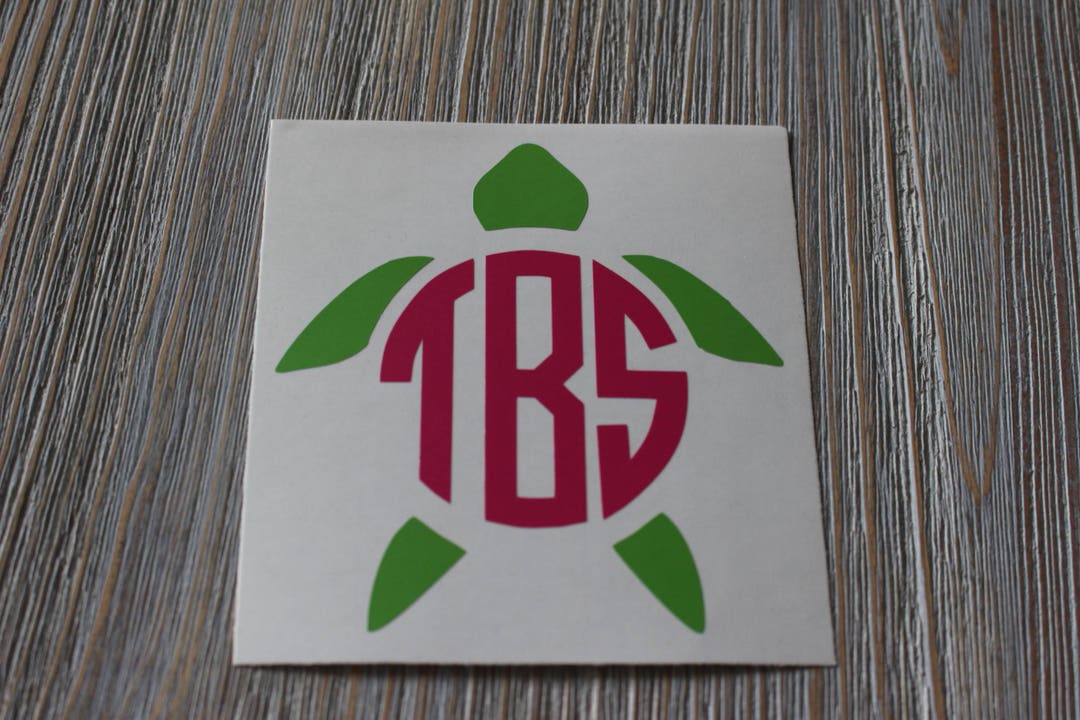 Sea Turtle Monogram Car Decal Monogram Sea Turtle Car Decal Monogram ...