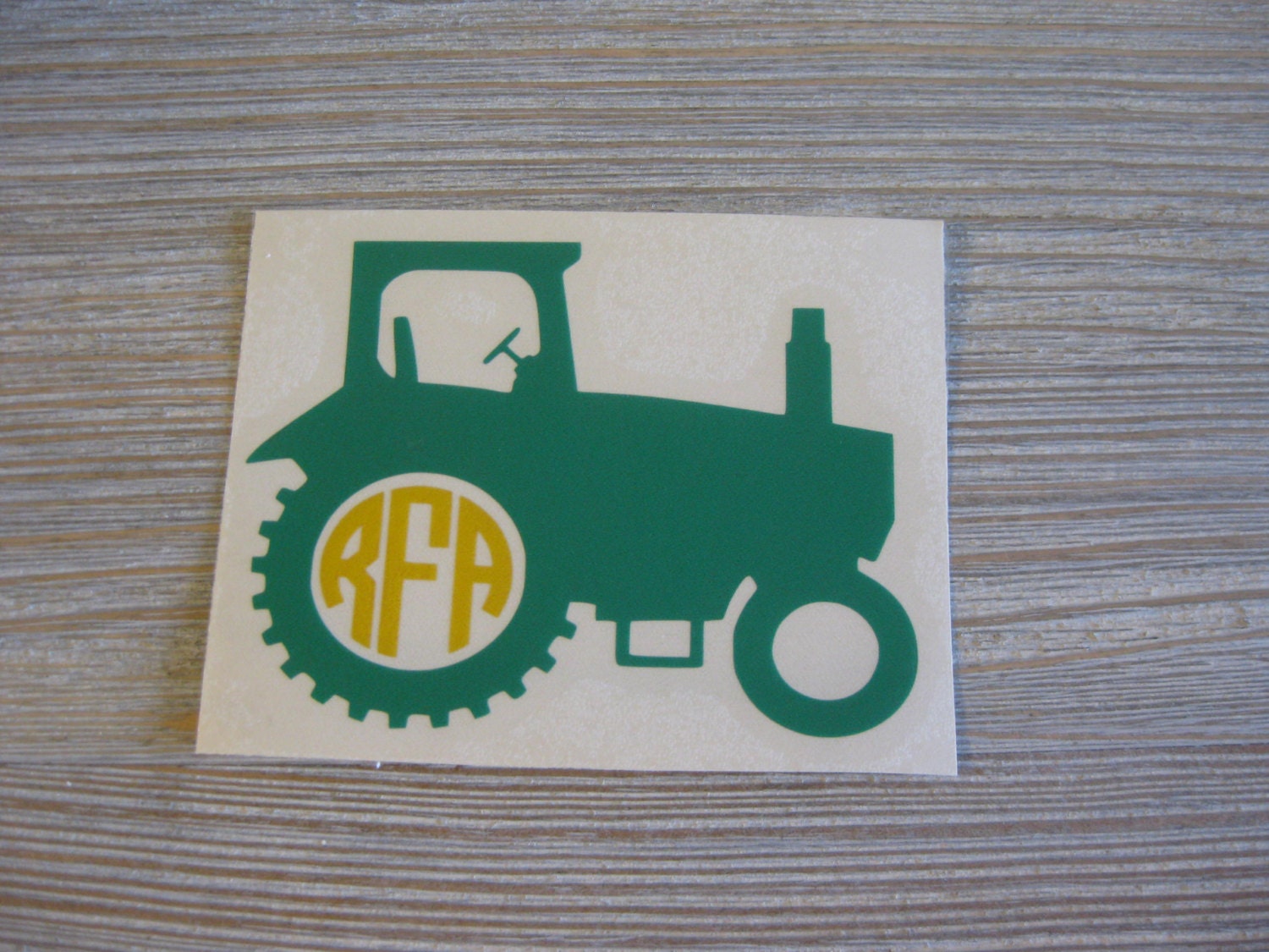 Tractor Monogram Car Decal Monogram Tractor Car Decal - Etsy