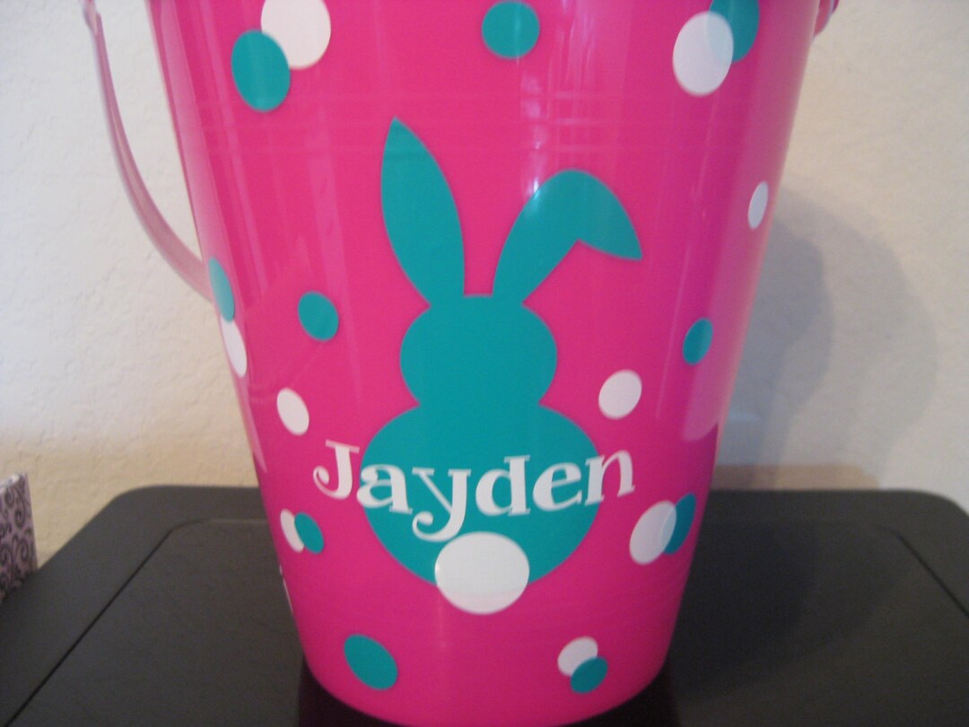 Easter Basket Decal - Monogram Easter Decal - Easter Basket Monogram ...