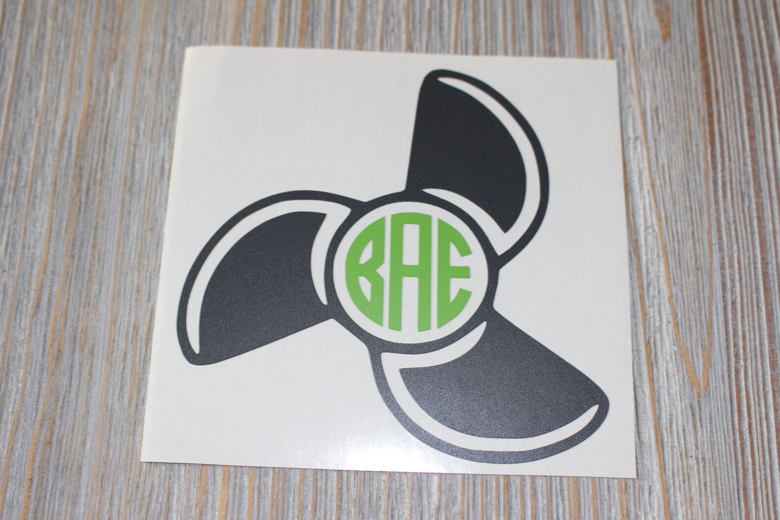Boat Propeller Monogram Car Decal Monogram Boat Propeller - Etsy