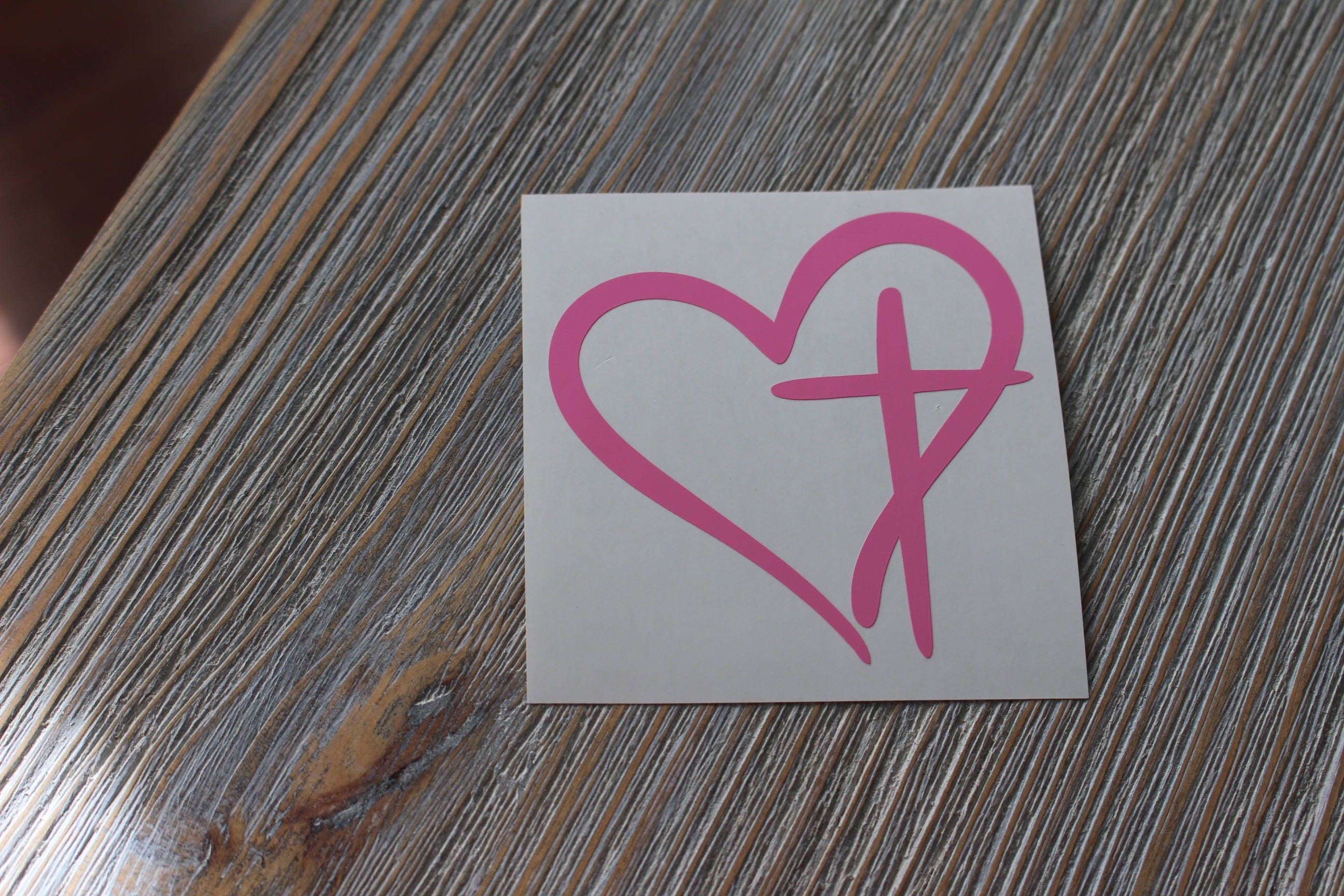 Cross Your Heart Car Decal - Heart Car Decal - Cross Your Heart Decal ...