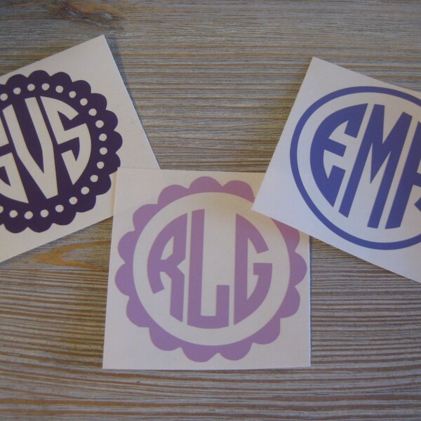 Circle Monograms - Etsy