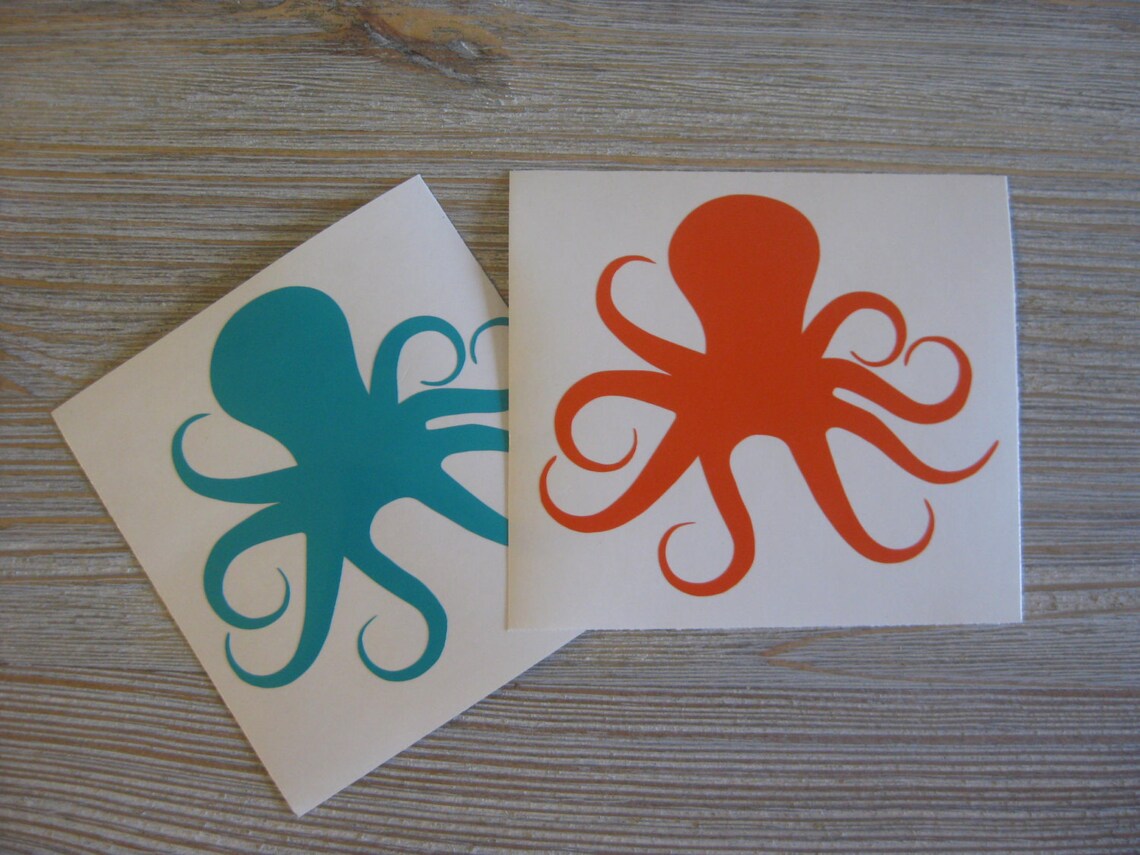 Octopus Car Decal - Car Decal Octopus - Octopus Monogram Decal ...