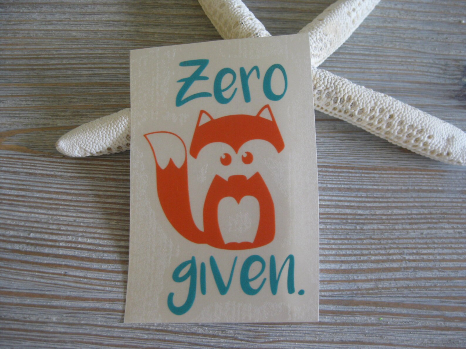 Zero Fox Given Decal Zero Fox Given Car Decal Fox Car - Etsy