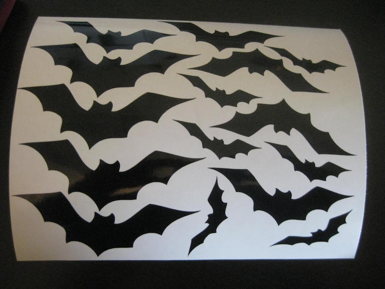 Bat Decals - Sheet of Bats - Halloween Decals - Decal Halloween - Decal ...