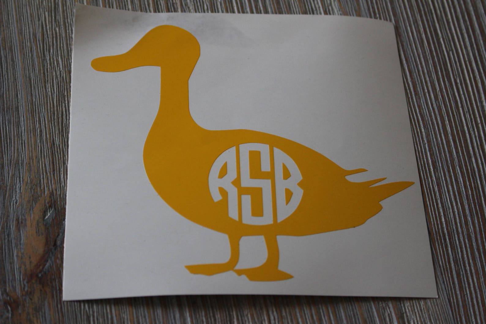 Duck Monogram Car Decal Monogram Duck Car Decal Monogram - Etsy