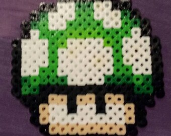 Super Mario 1-up Mushroom Perler Pixel Art - Etsy