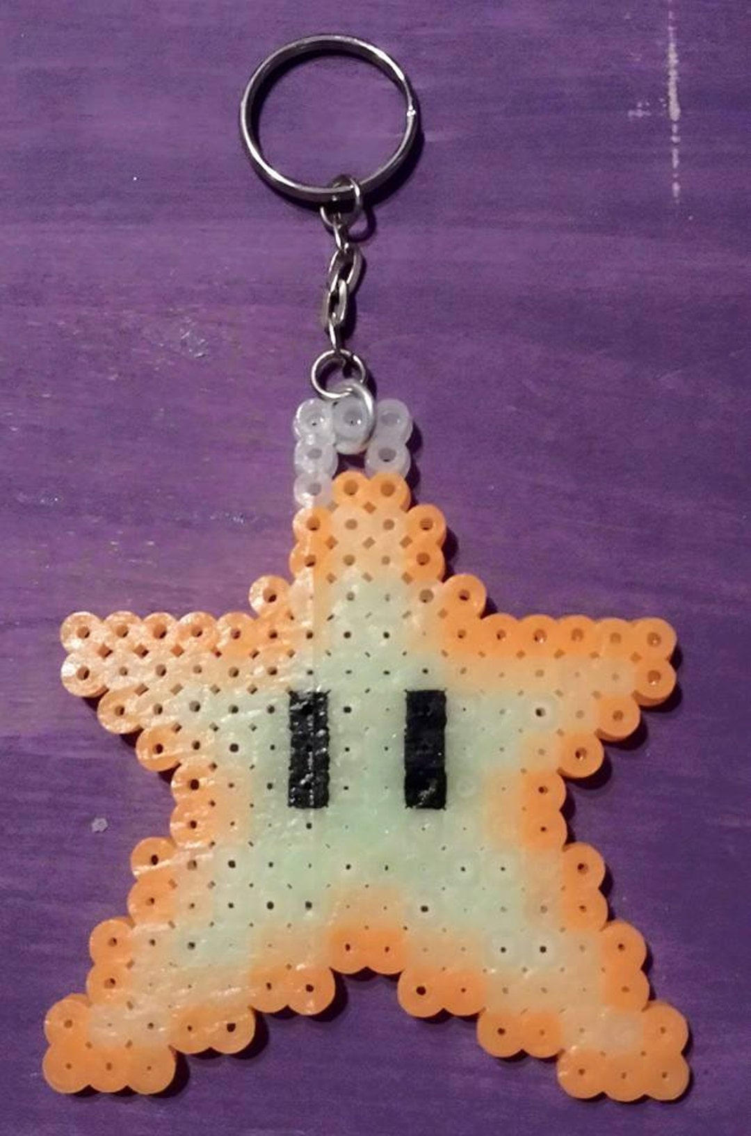 Mario Bros Star Powerup Glow Keychain - Etsy