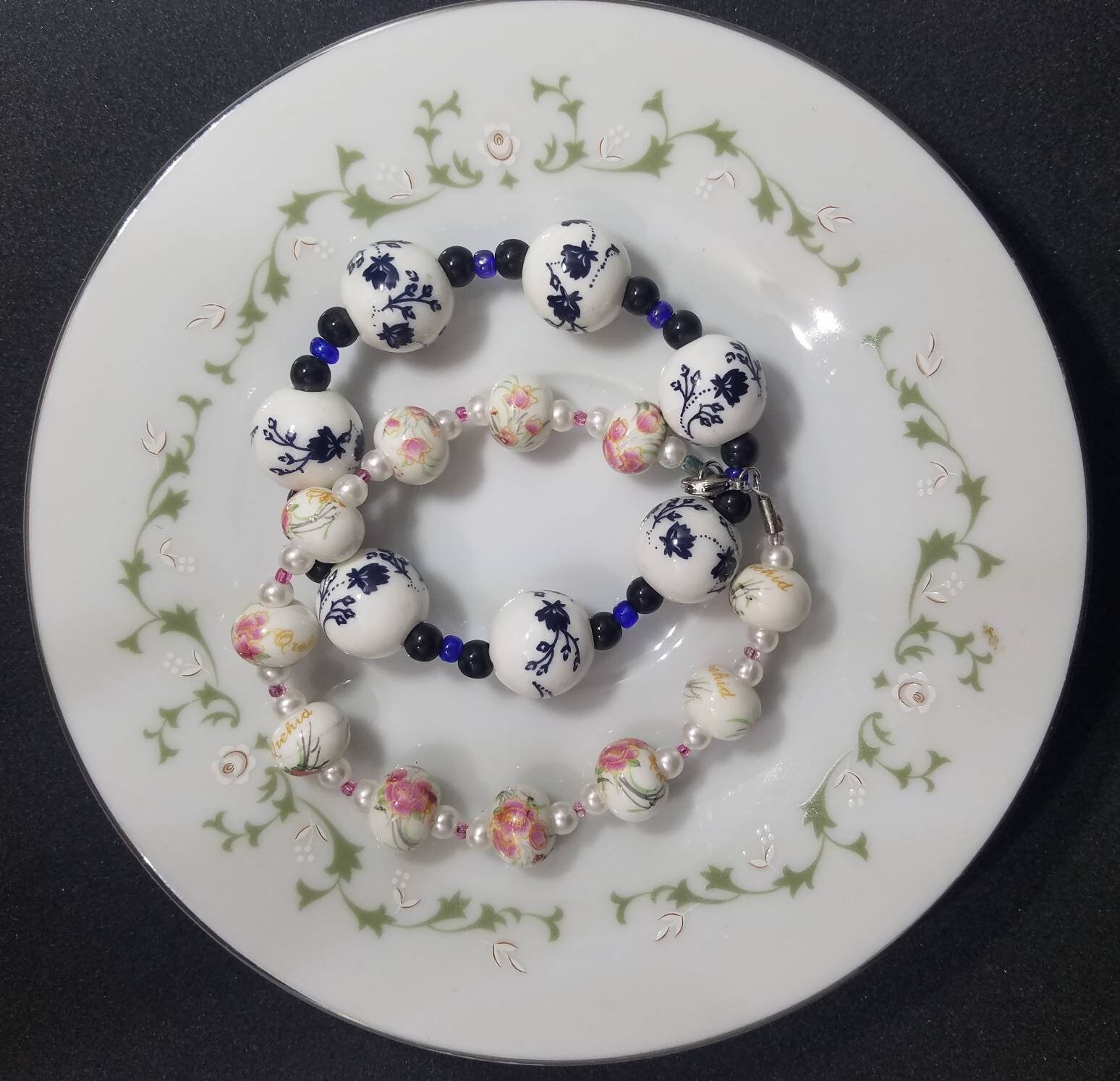 Navy Tea Bracelet | Etsy