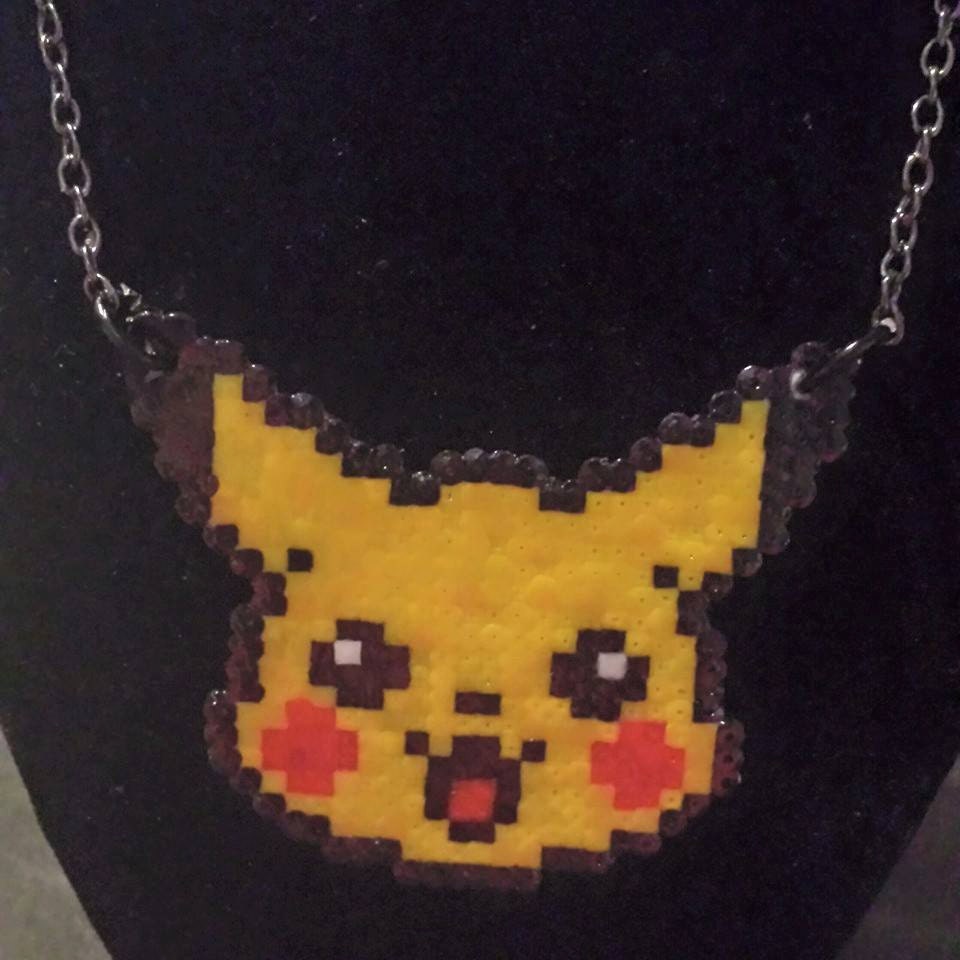 Pikachu Pokemon Hama Bead Necklace - Etsy