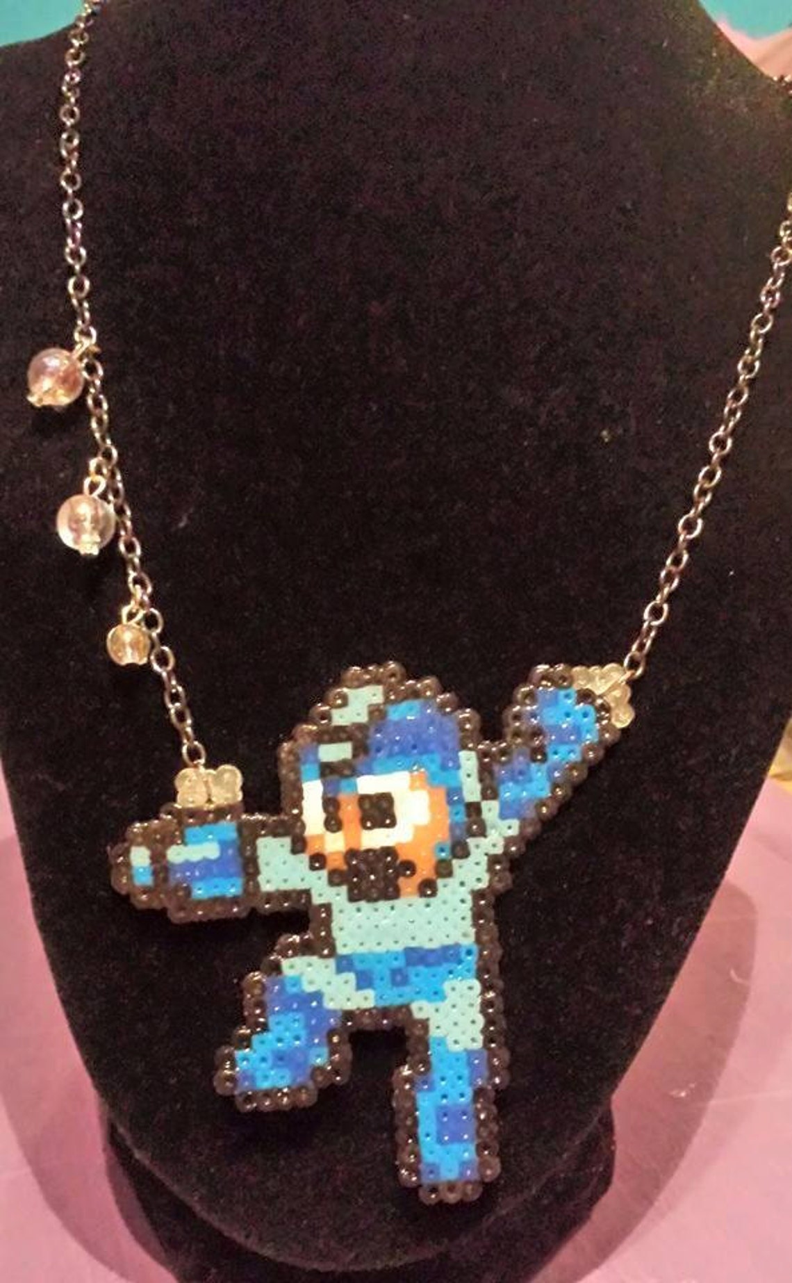 Megaman Hama Bead Necklace - Etsy