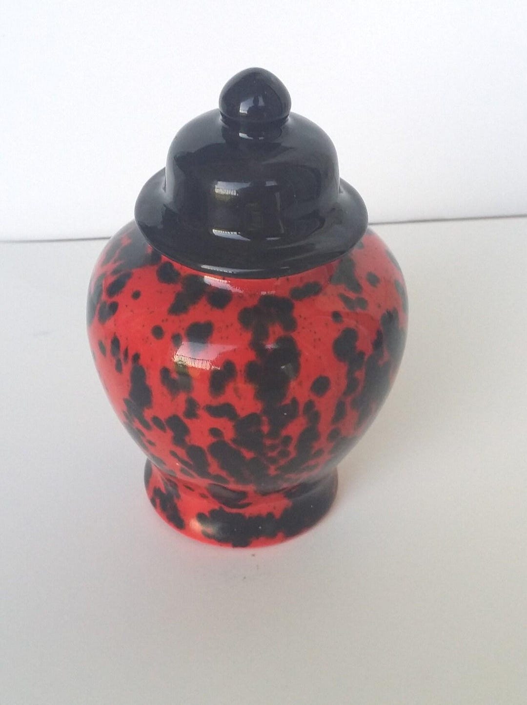 Ginger Jar, Pet Cremation Urn, Vase, Hand-painted With "ladybug" Glaze ...