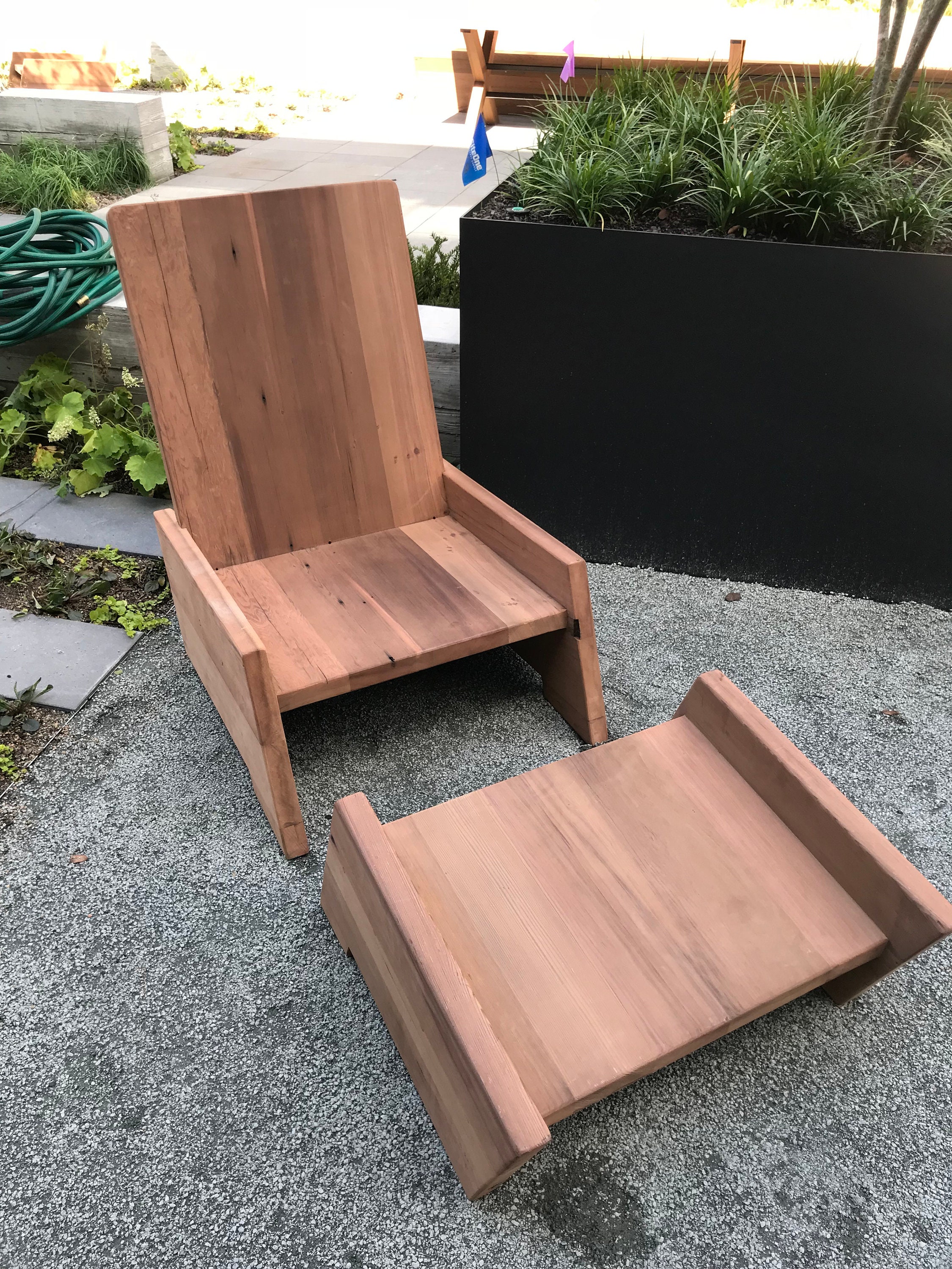 Solid Reclaimed Red Wood Comfort Chair From Chicago Water Tower for ...