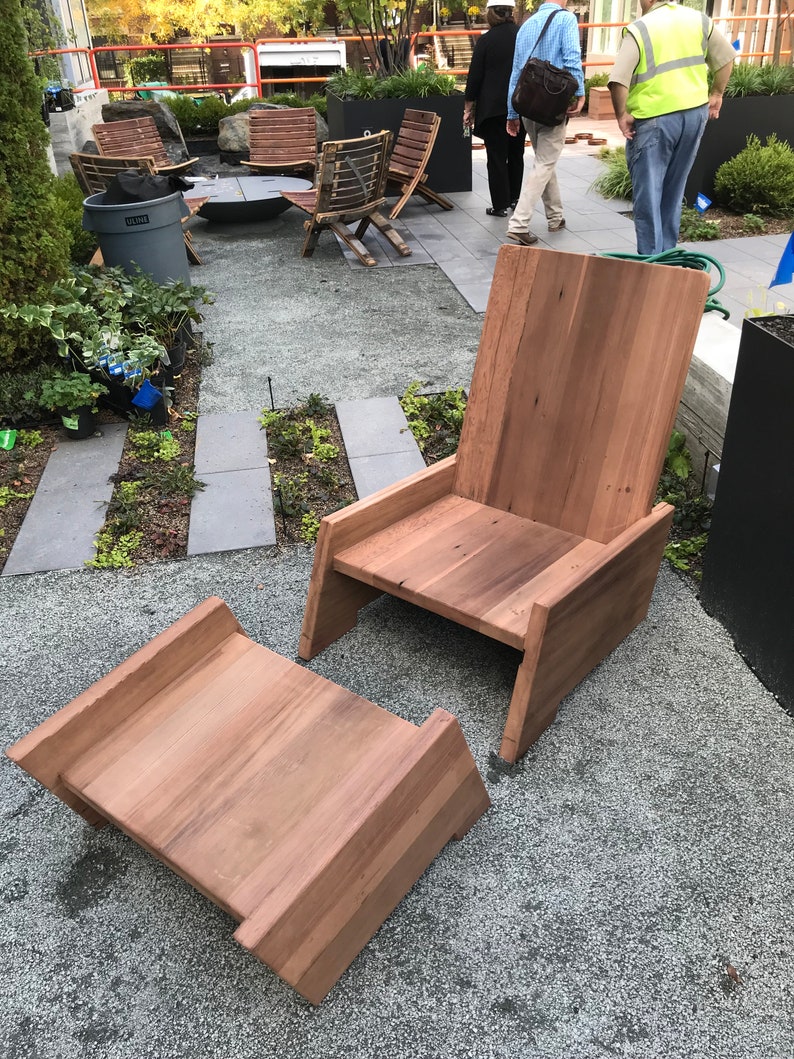 Solid Reclaimed Red Wood Comfort Chair From Chicago Water Tower for ...