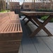 20 FT Solid Wooden Redwood Long Bench for Both Indoor and Outdoor Use ...
