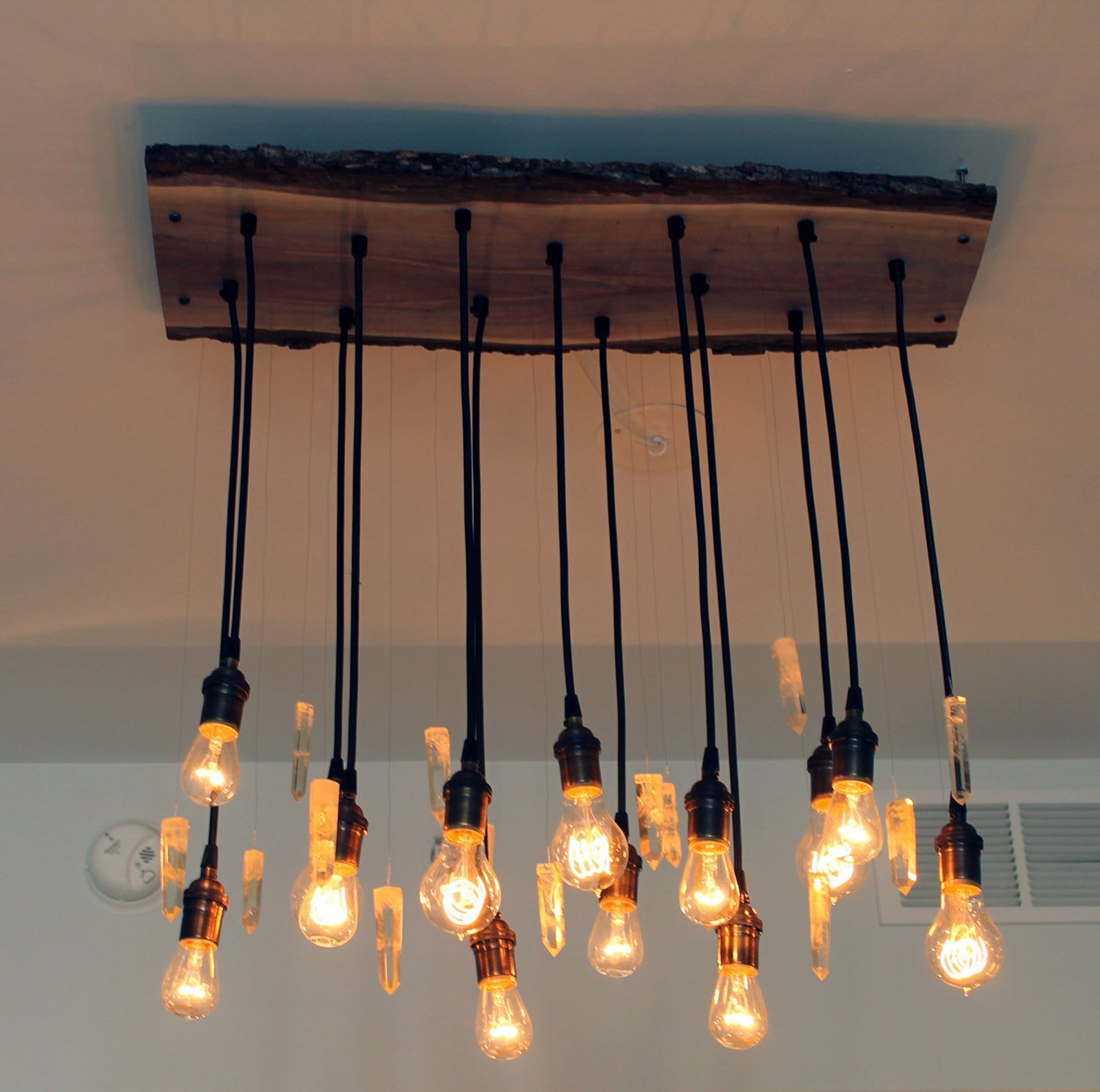 60” Long Handmade Live Edge Walnut Light Fixture for Modern Building - Etsy