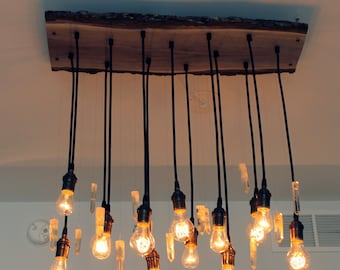 Live Edge Light Fixture - Etsy