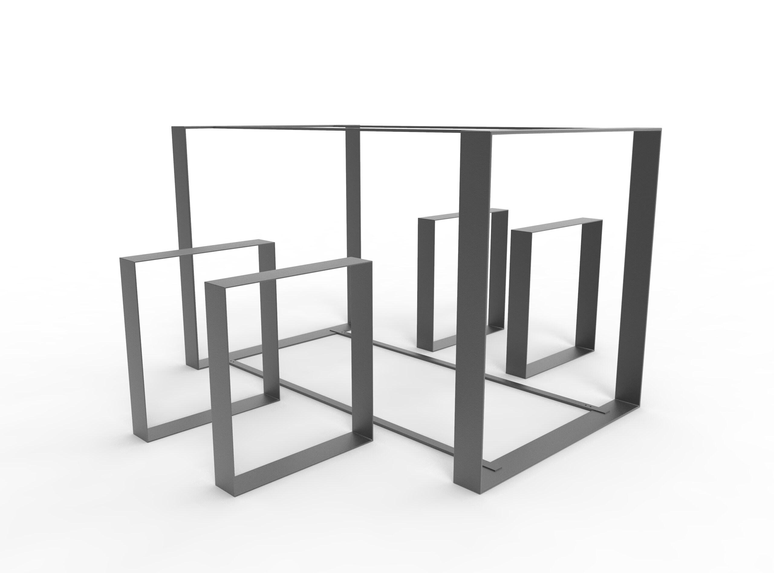 One Table and Two Benches Base - Etsy