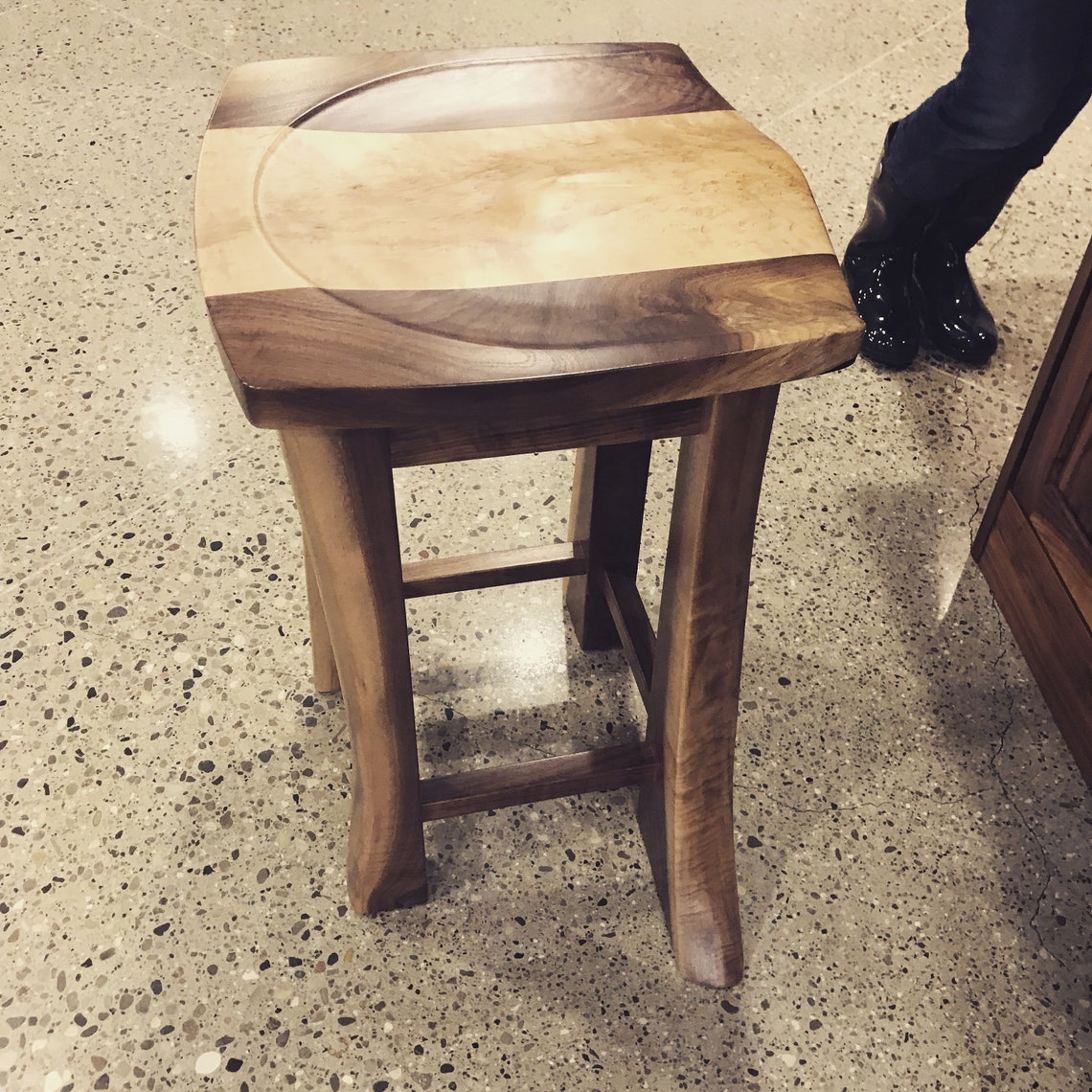 Walnut Maple Live Edge Stools - Etsy