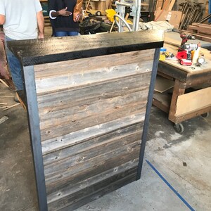 Octagonal Wooden Reception Desk, Custom Furnished Curved Modern ...