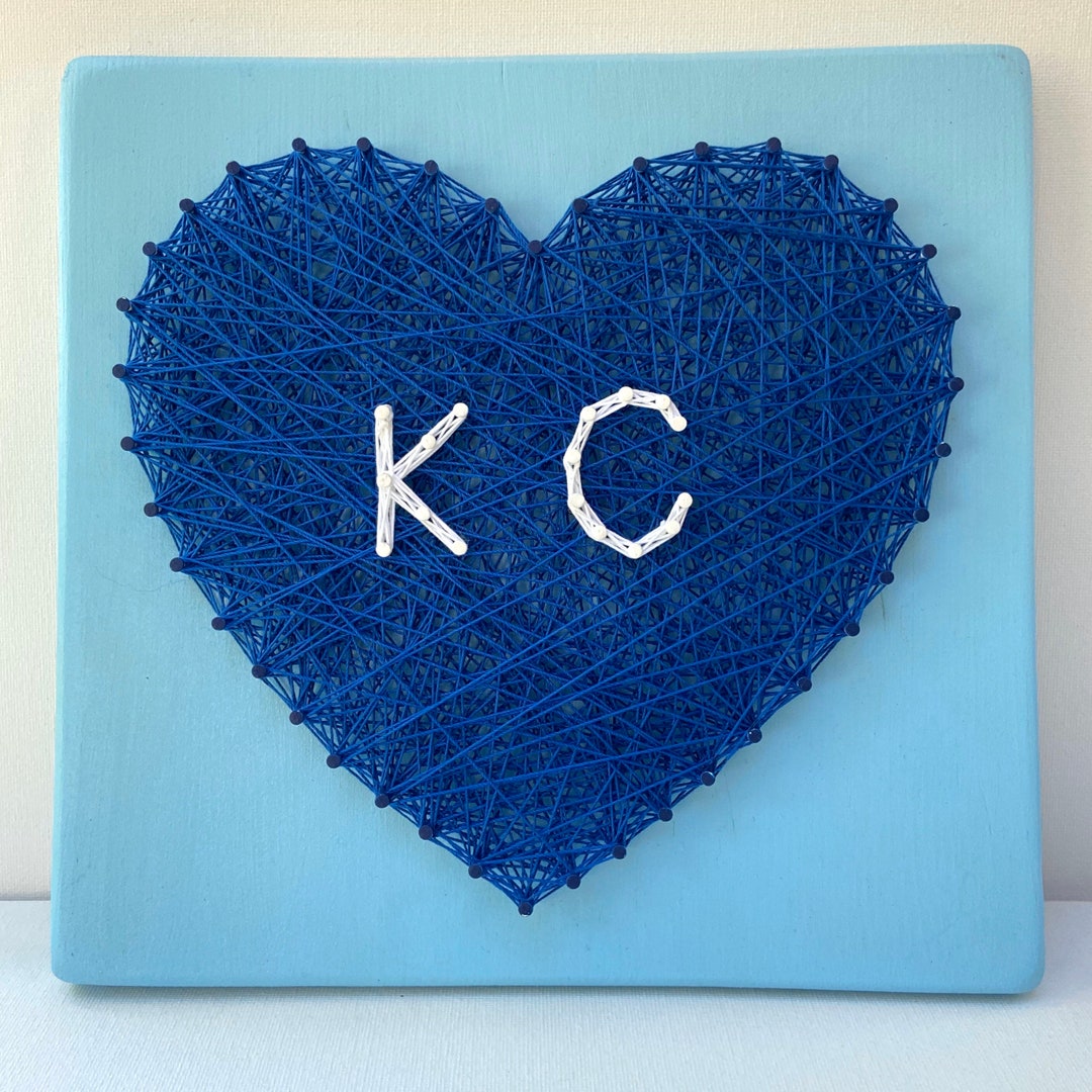 KC Heart String Art, KC Love, Kansas City String Art, Kansas City Heart ...