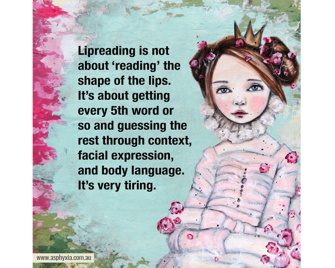 Lipreading is Not About 'reading' the Shape of the Lips - Giclee Print ...