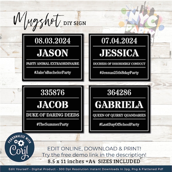Mugshot Sign - Etsy