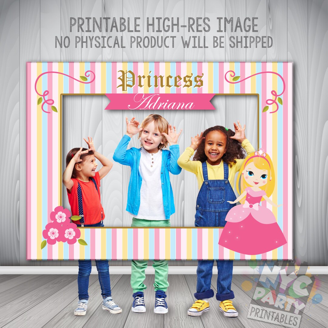 Princess Photo Booth Frame, Ethnic Princess, Photo Booth, Printable ...