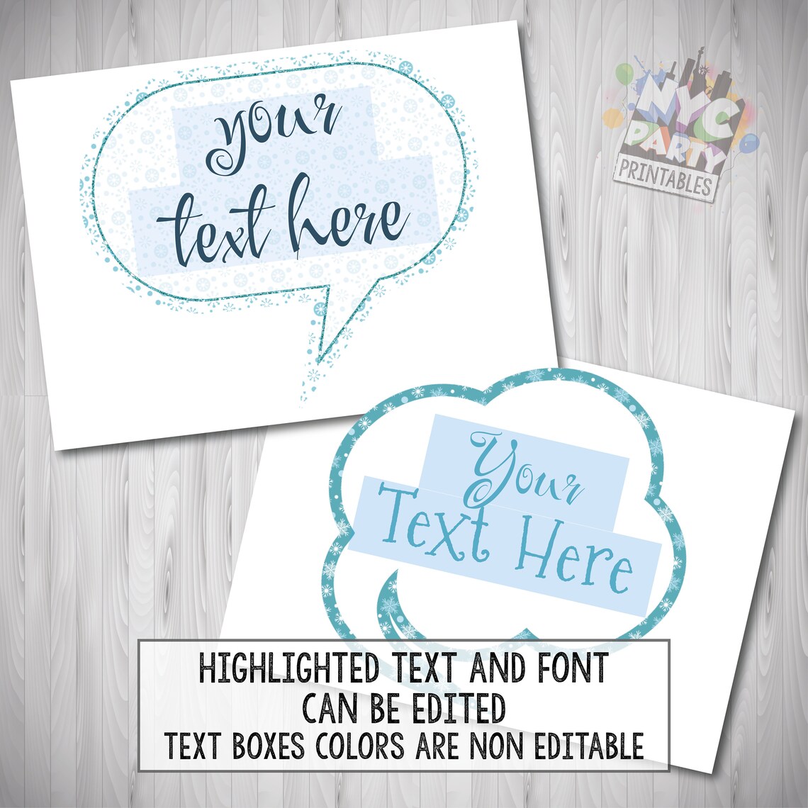 Editable Photo Booth Props Edit With Corjl Winter - Etsy