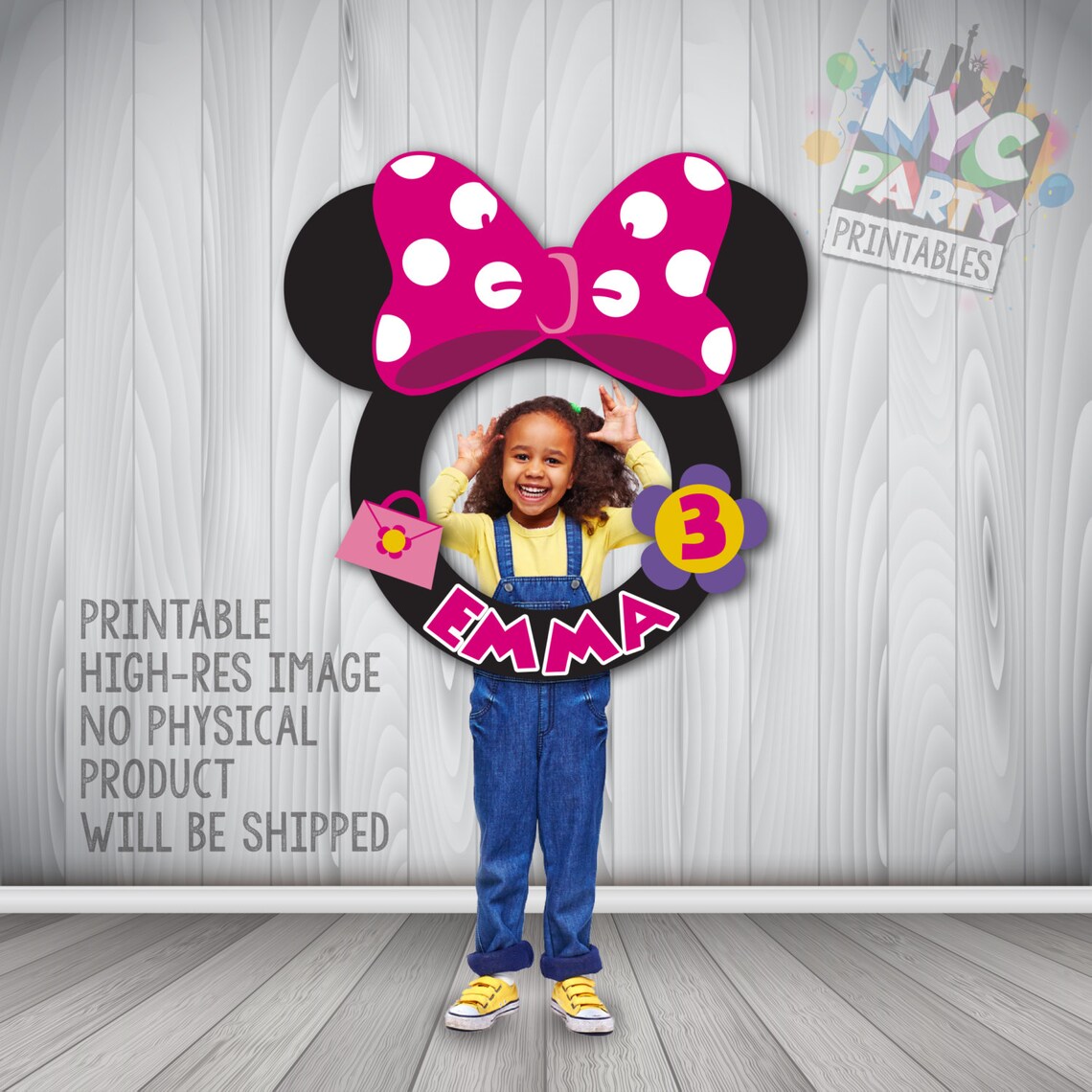 Minnie Mouse Birthday Photo Booth Frame: Personalized Party Decor ...