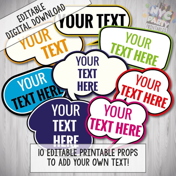 Editable Custom Photo Booth Props, Editable Kids Photo Booth Props, Kid ...