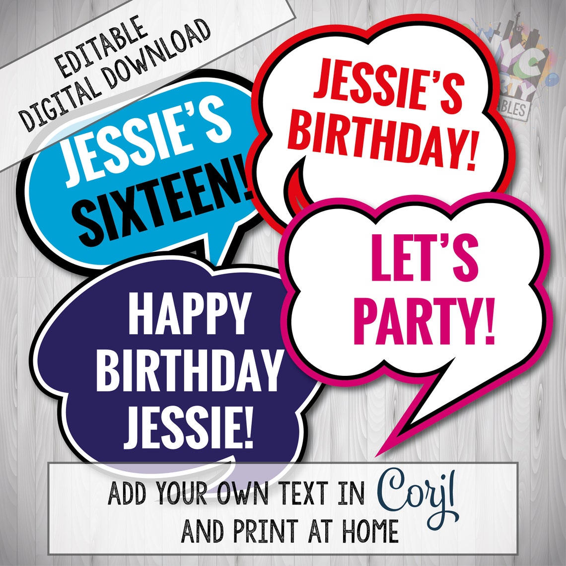 Editable Photo Booth Props Custom Photo Booth Props Editable - Etsy ...