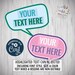 Editable Photo Booth Props: DIY Printable Word Bubbles (digital ...