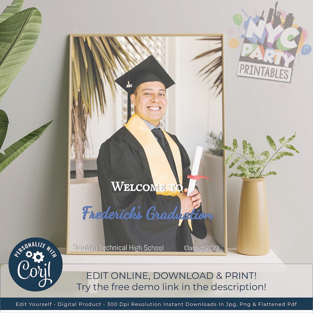 2025, Editable, Graduation, Grad Sign, 16 X 20", Graduation ...