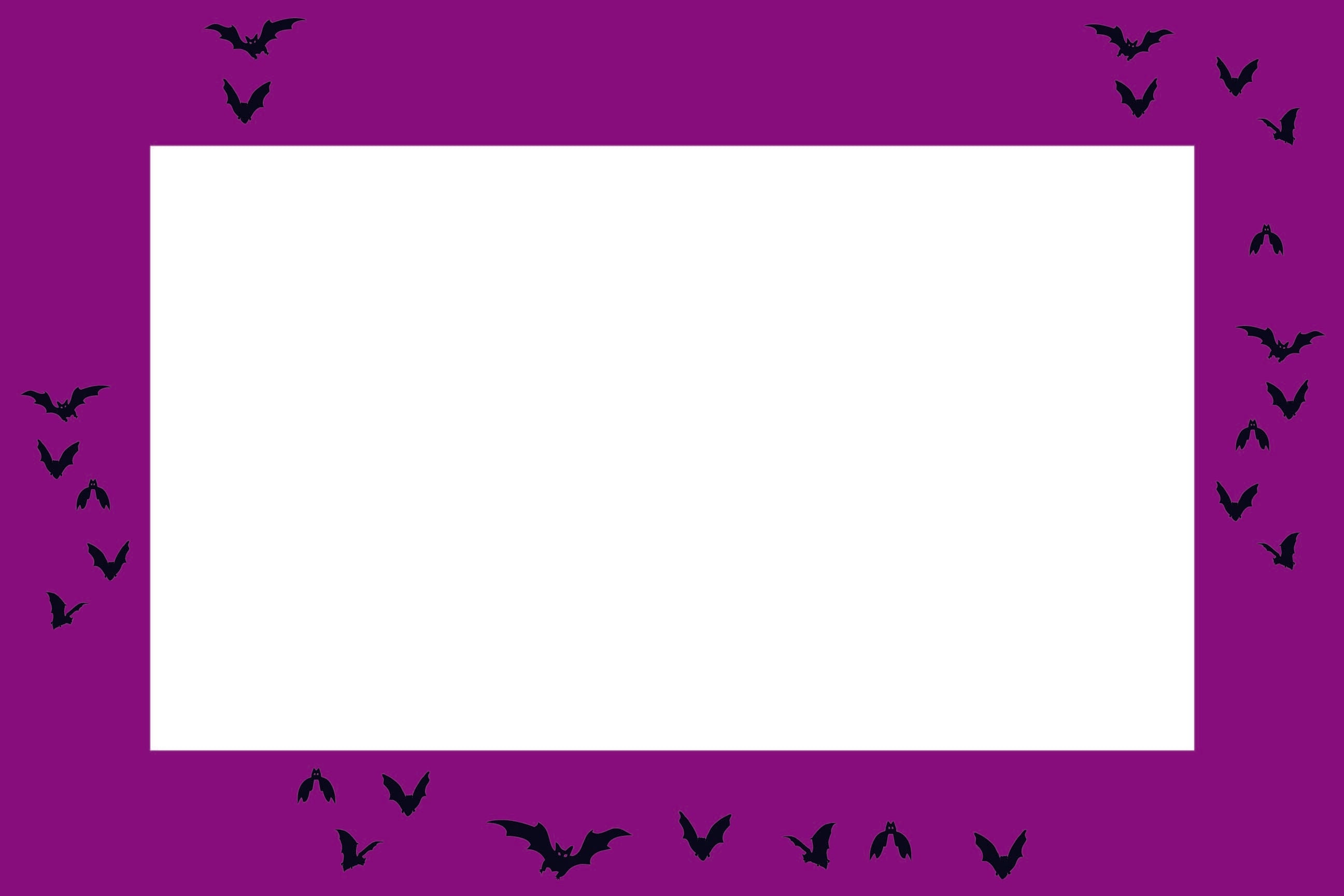 Halloween Photo Booth Frame: Purple Bats Design (digital Download) - Etsy