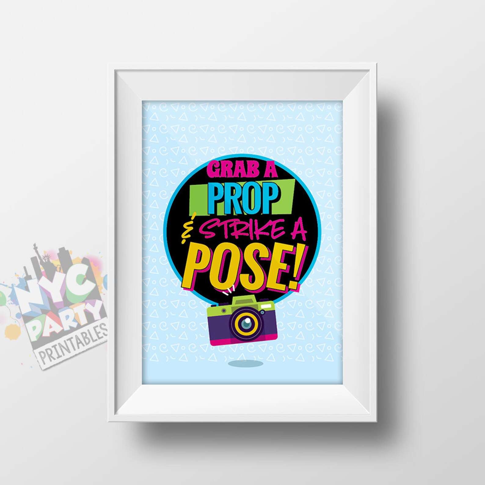 90s Hip Hop Photo Booth Props: Retro Party Decorations (printable PDF ...